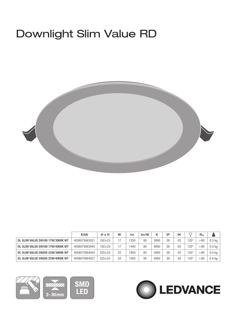 Asset-2161594 - Downlight Slim Value | PDF