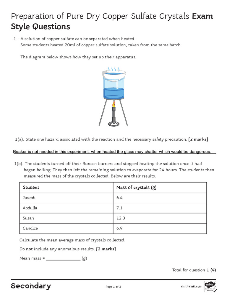 Exam Style Questions | PDF