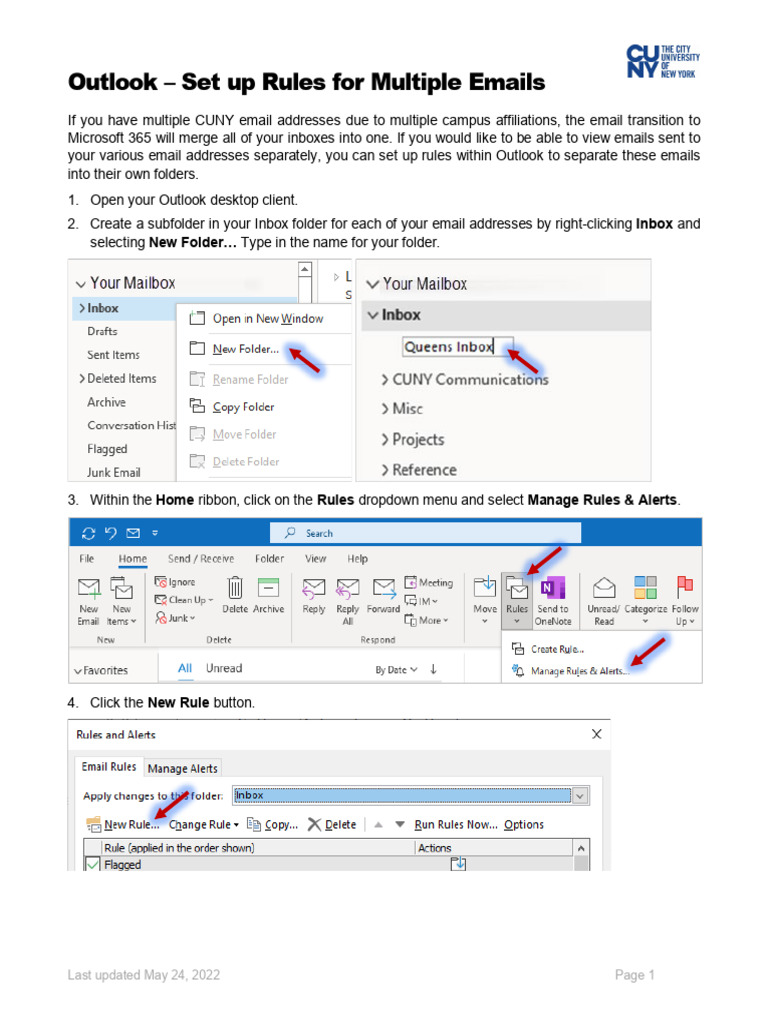 Guide - Outlook Proxy Rules | PDF