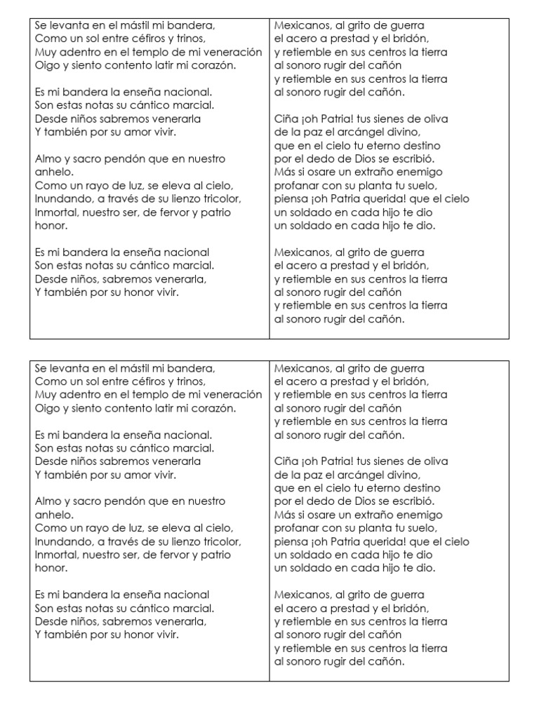 Toque de Bandera Himno Letra | PDF