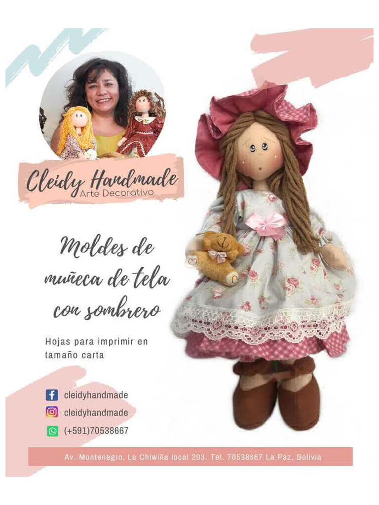 Boneca Pano FREE Cleidy Handmade | PDF