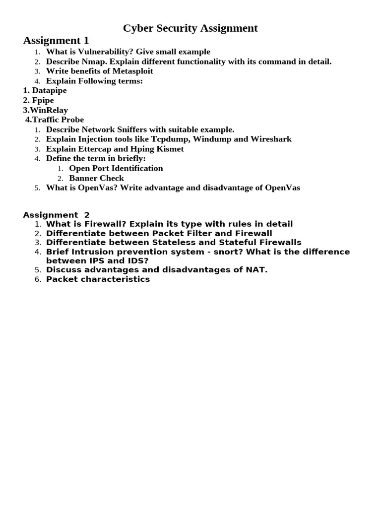 Cyber Security Assignment gtu | PDF