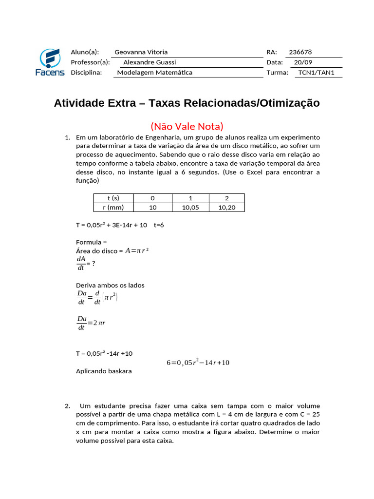 Atividade Extra 2S24 v3 | PDF