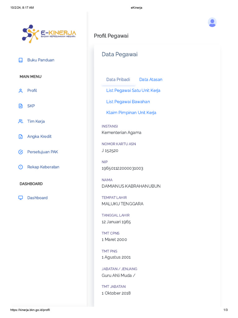 Profil Peg. Dk | PDF