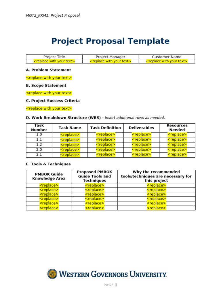 Project Proposal Template | PDF