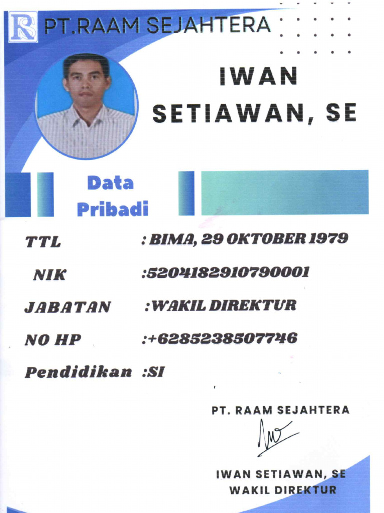 CV Iwan Setiawan | PDF