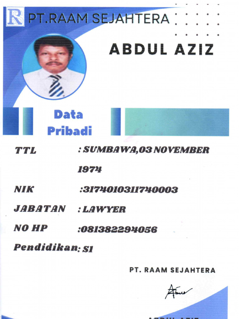 CV Abdul Aziz | PDF