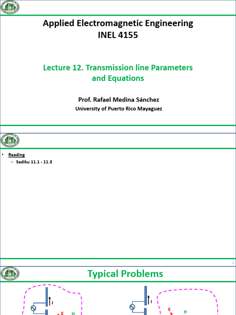 Transmission Line Parameters and Equations | PDF