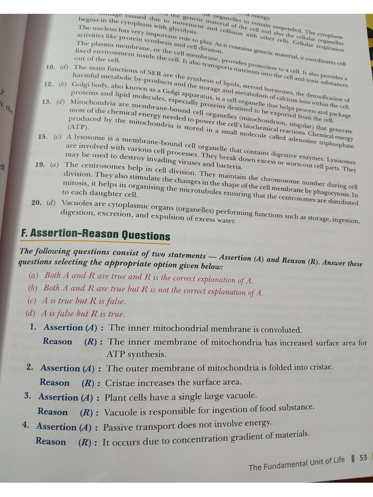 Class 9 Case Based Assertion Reason Questions | PDF