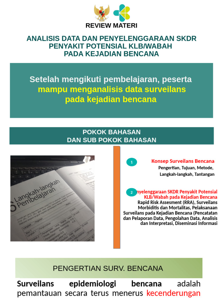 Review Materi Analisa Data SKDR KLB | PDF