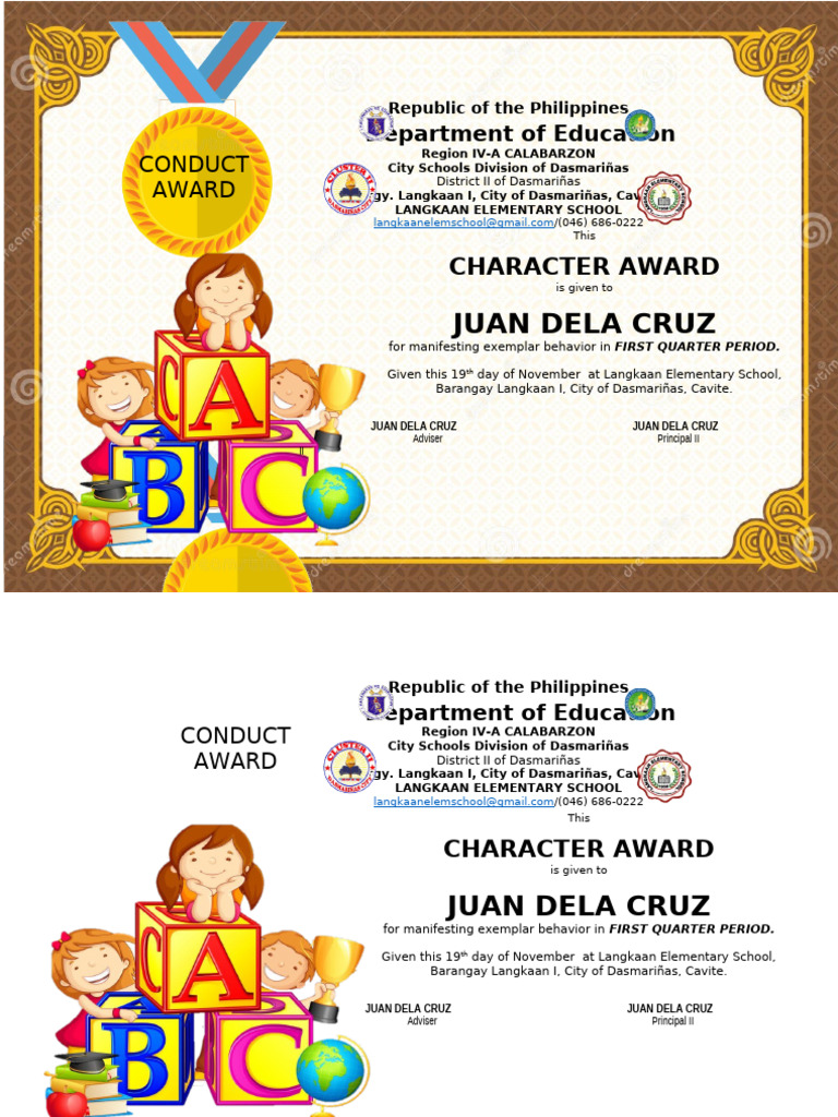 Certificate-of-COnduct-Award New | PDF