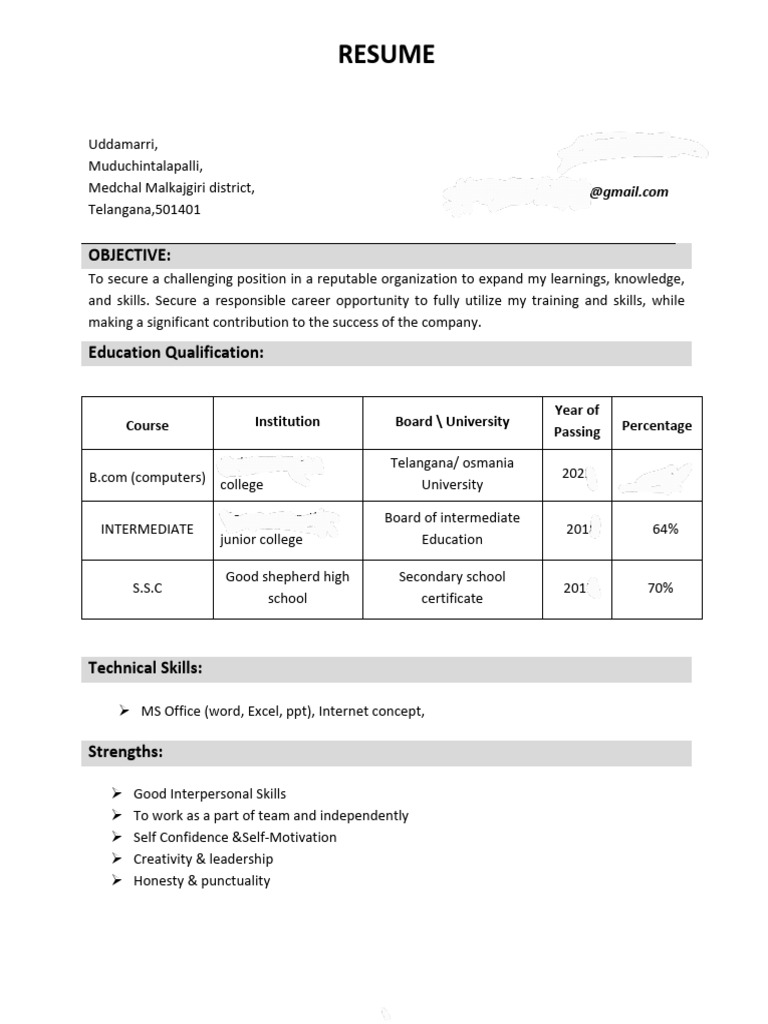 Vamshi Yadav (Resume) | PDF