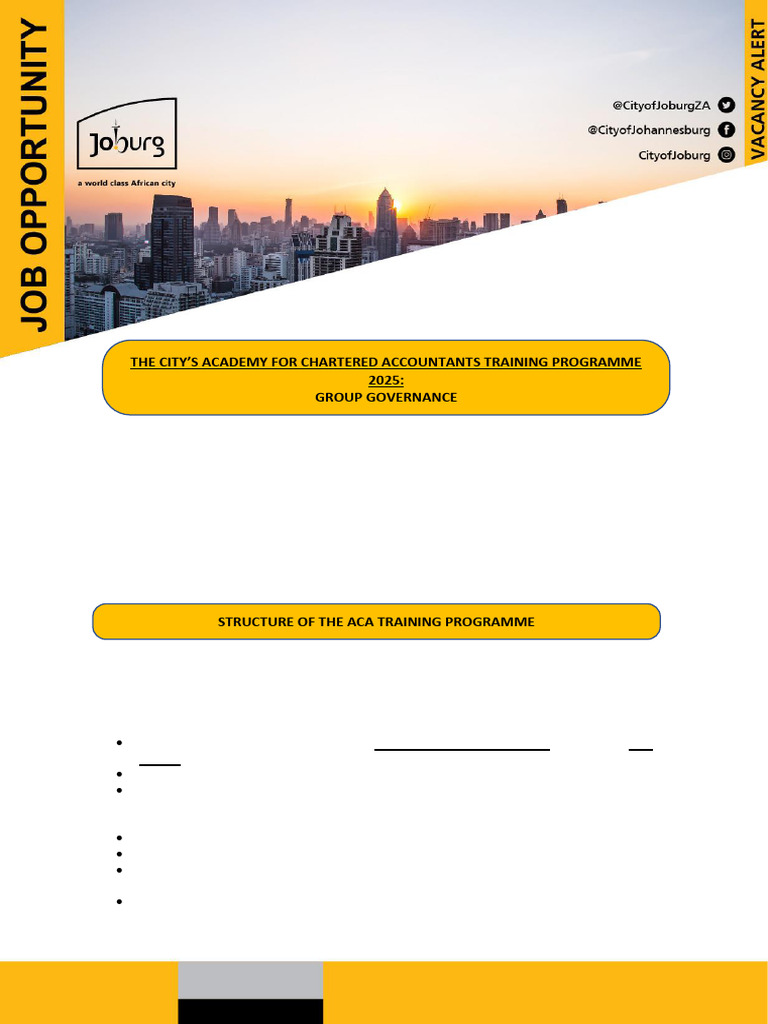 2025- Trainee Accountant- ACA Training Office - Group Governance | PDF