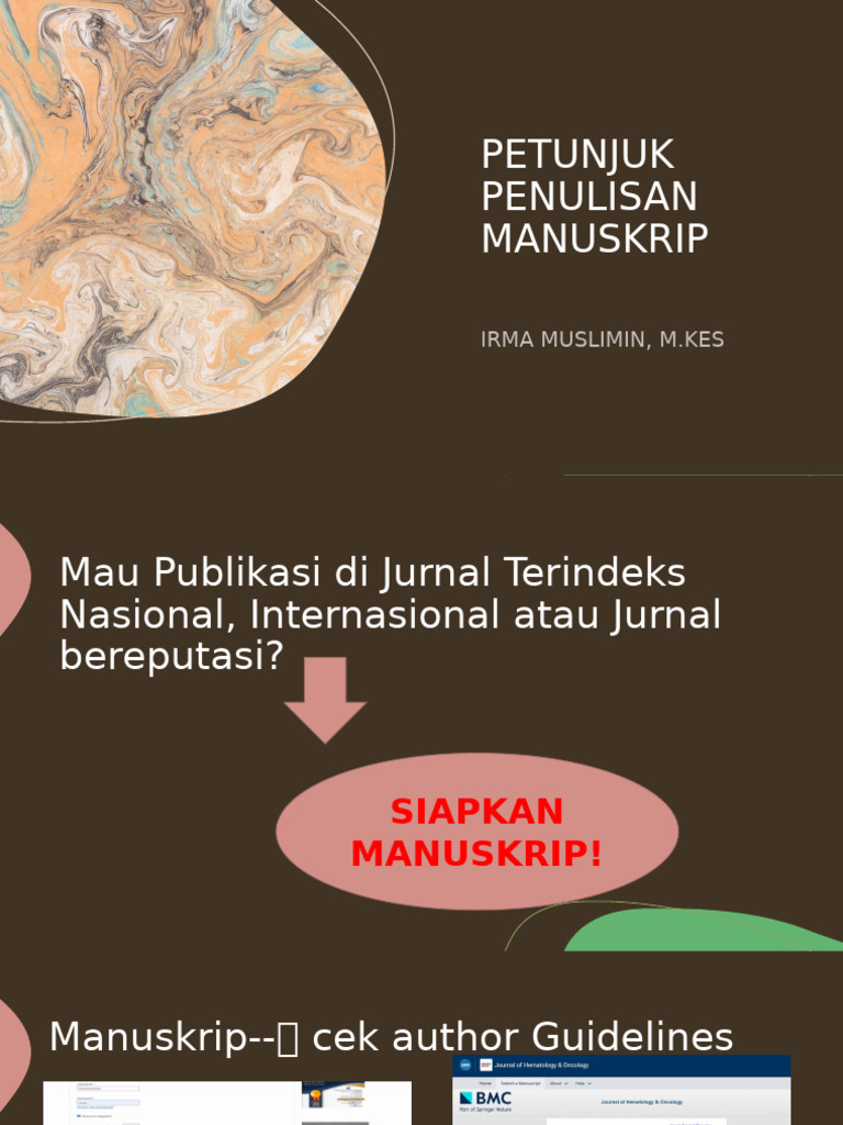 Petunjuk Penulisan Manuskrip | PDF