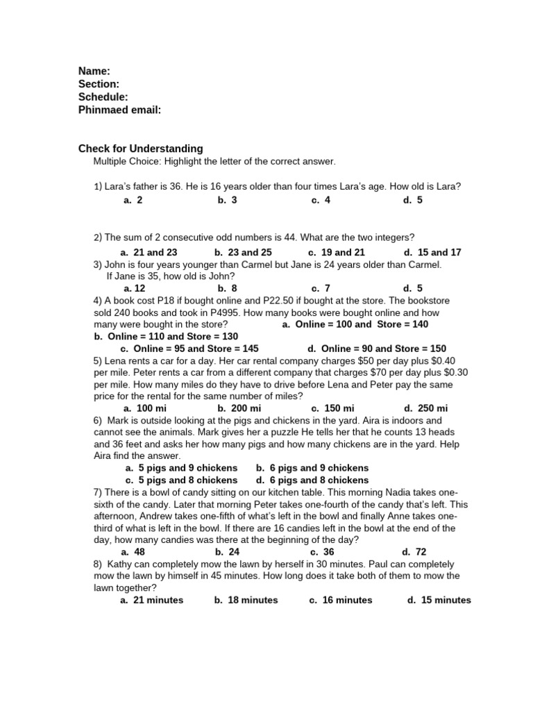 Module 6 Illustrating Guess and Check | PDF