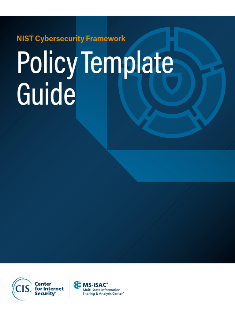 MS-ISAC NIST CSF 2.0 Policy Template Guide 2024 | PDF MS-ISAC NIST CSF 2.0 Policy Template Guide 2024 | PDF