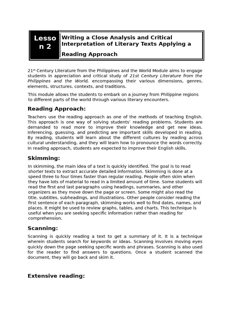 Q2L2 Reading Approach | PDF | Speed Reading | Social Science