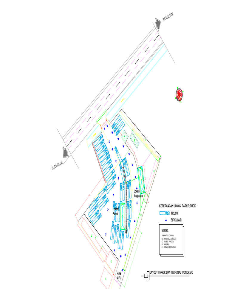 Lay Out Parkir Dan Terminal-Model | PDF