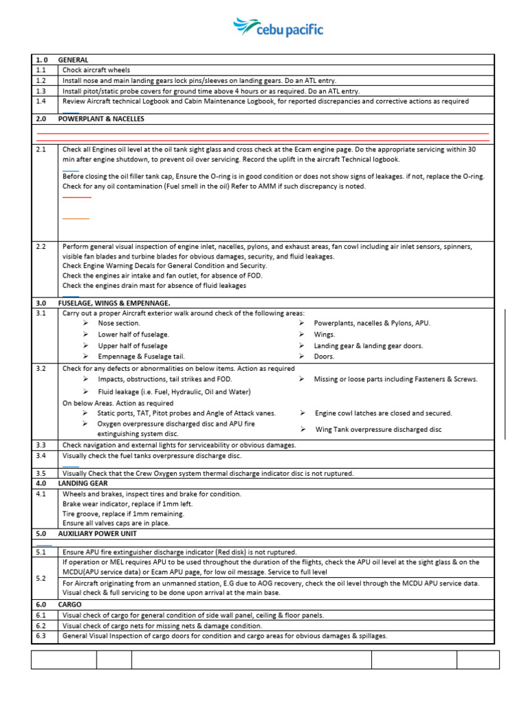 A320 - 321 Post Flight Check List R05 | PDF