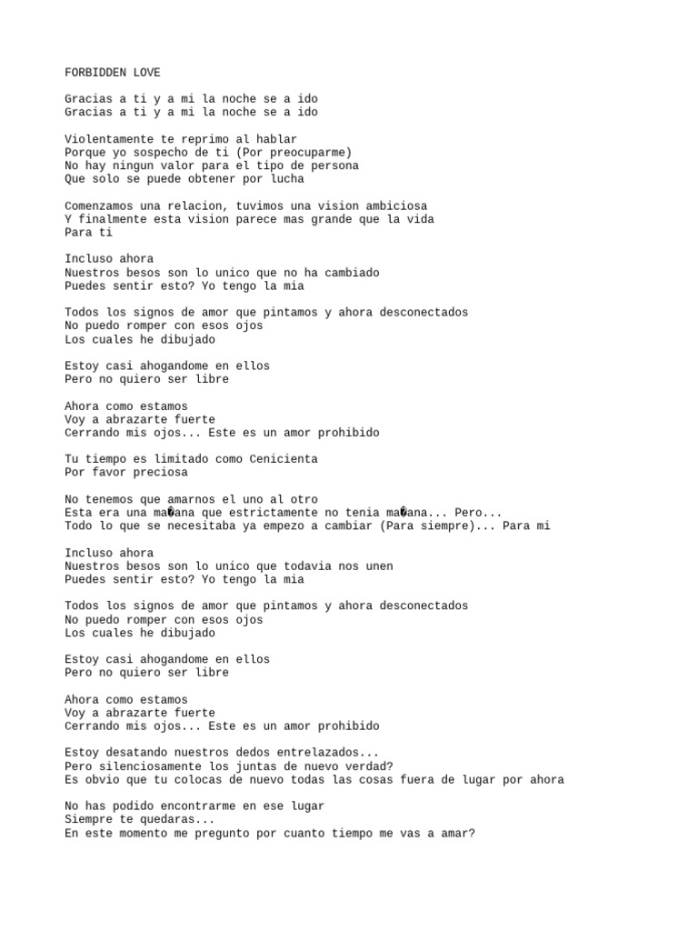 Forbidden Love | PDF