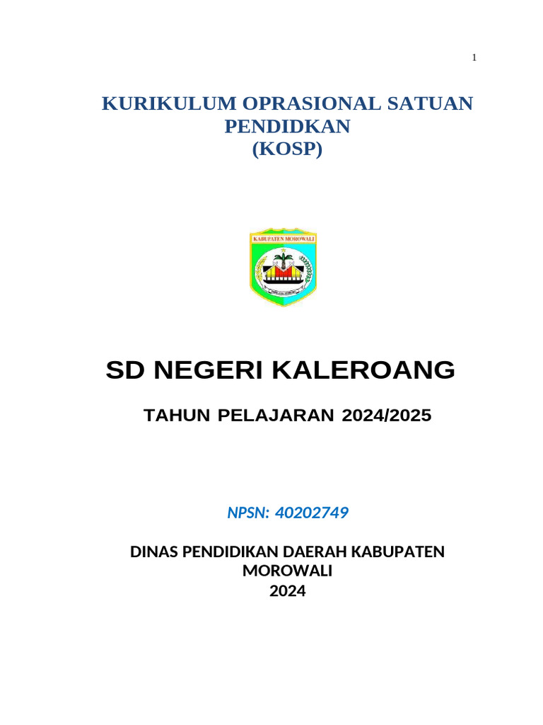 Kosp SDN Kaleroang... | PDF