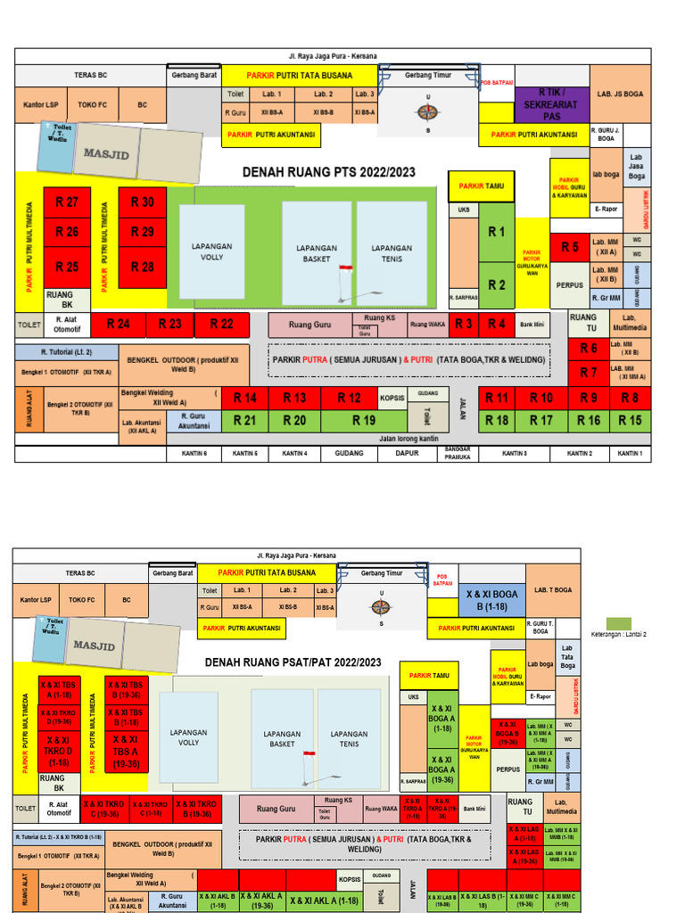 Denah Ruang PSAT 2024 | PDF