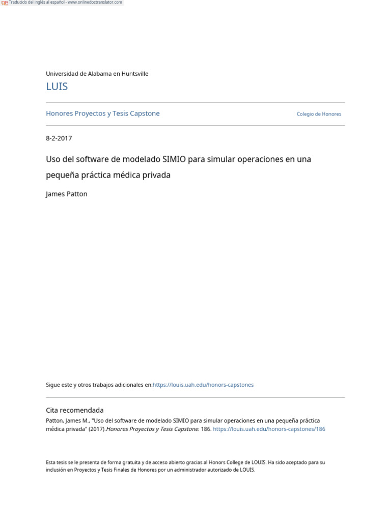 Using SIMIO Modeling Software To Simulate Operations - Traducido | PDF