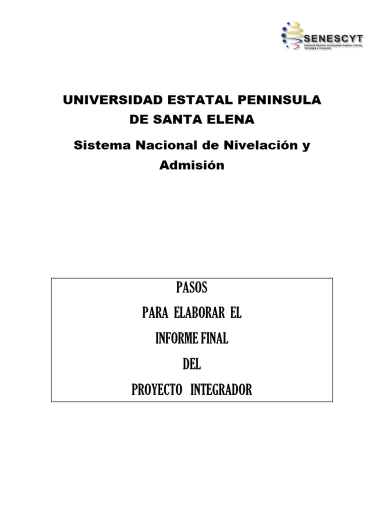Informe Final Del Proyecto Integrador | PDF