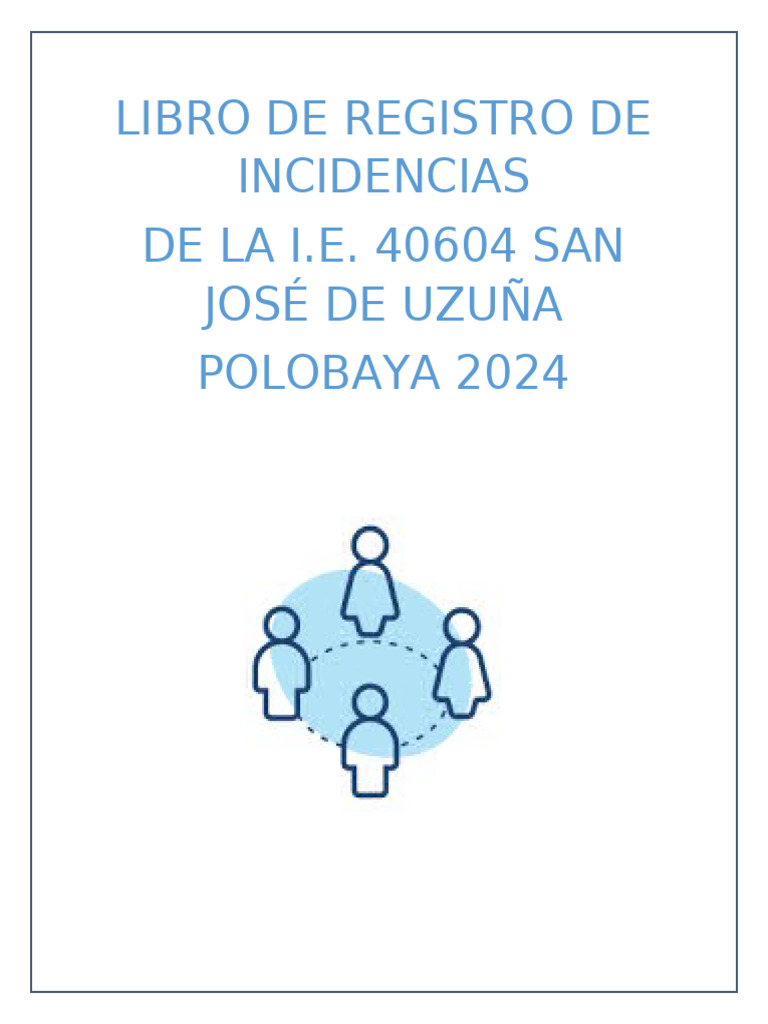 LIBRO DE REGISTRO DE INCIDENCIAS | PDF