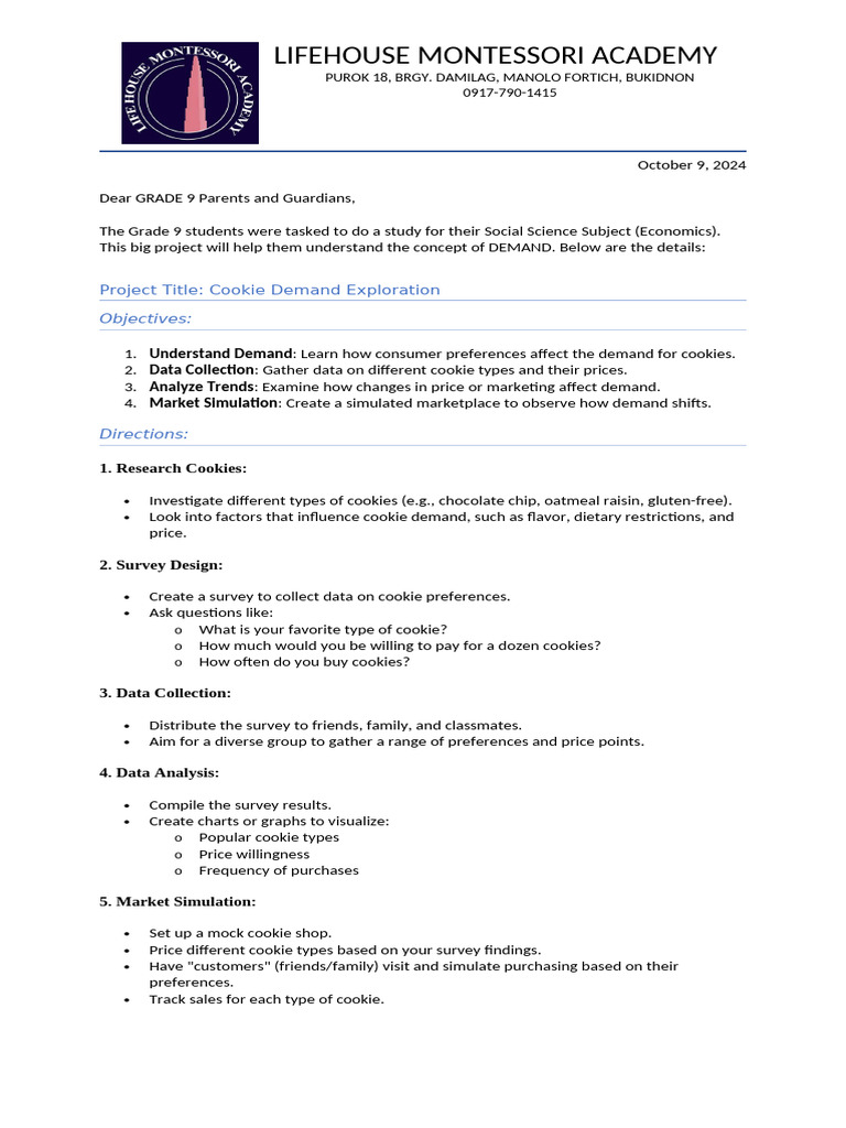 cookie project | PDF