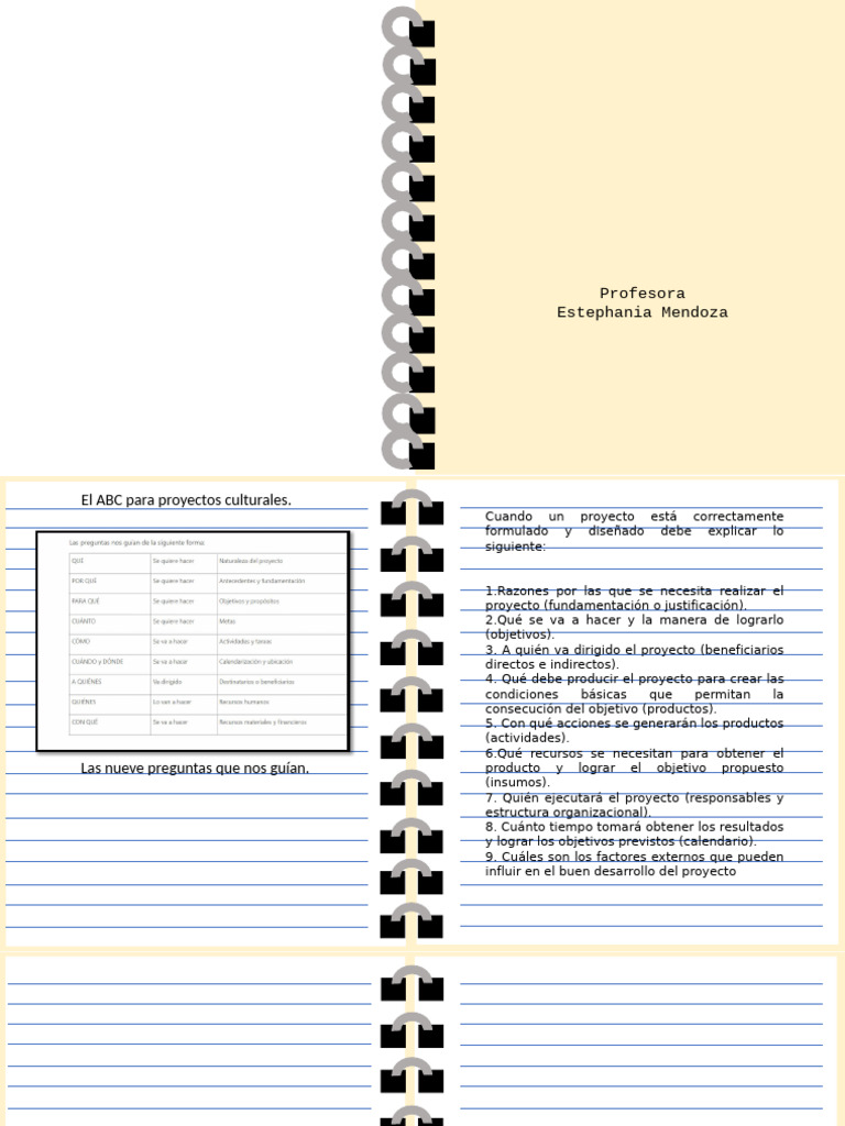 LIBRETA ABC Proyectos Culturales | PDF