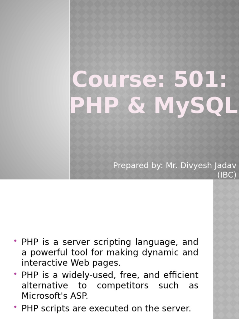 501(PHP) | PDF