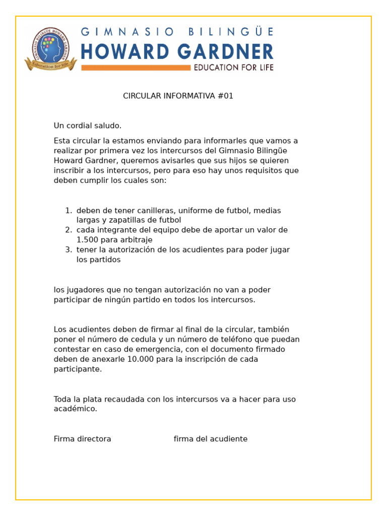 Circular Informativa | PDF