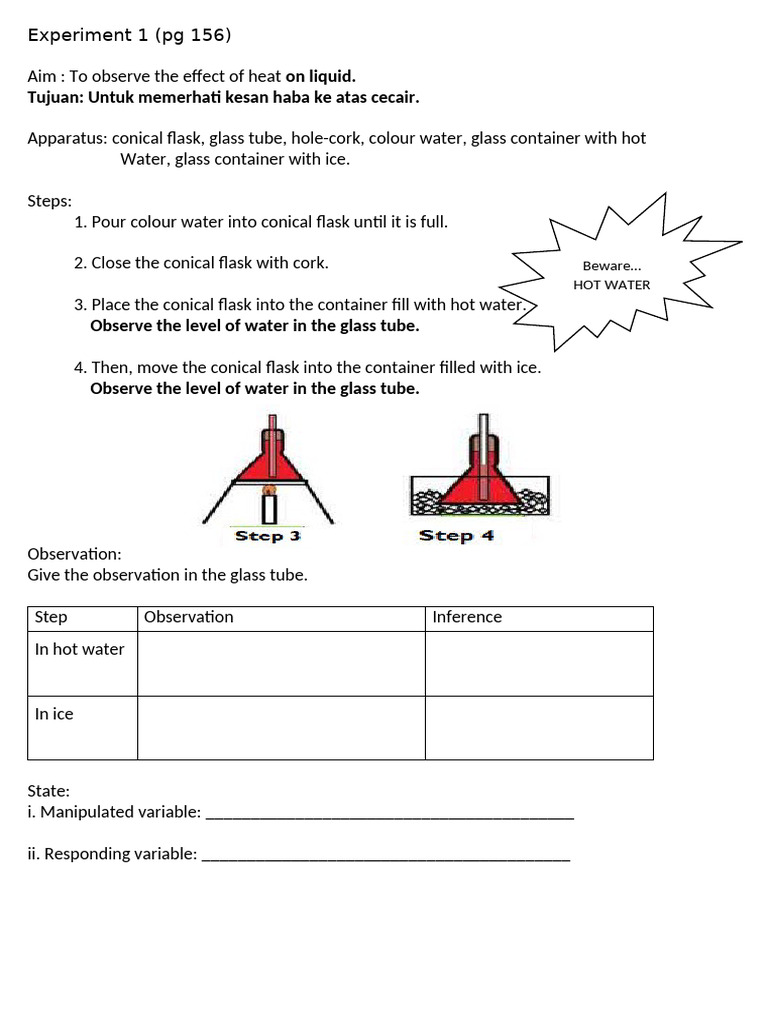 Experiment 1 and 2 HEAT | PDF