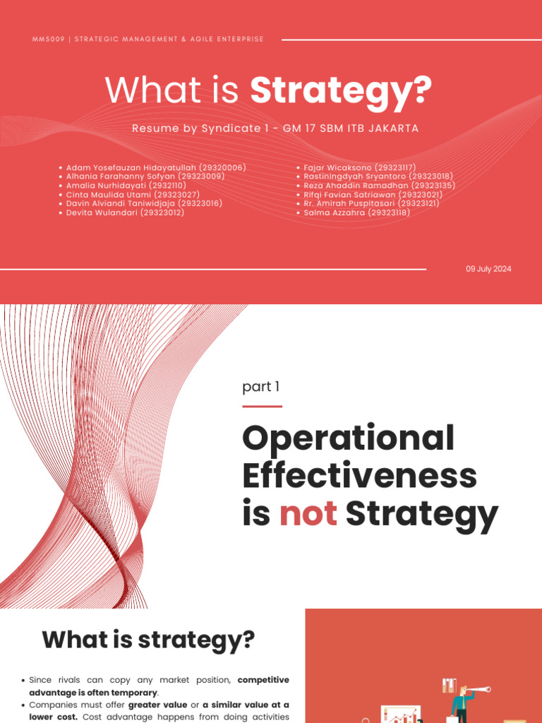 Syndicate 1 - What Is Strategy | PDF