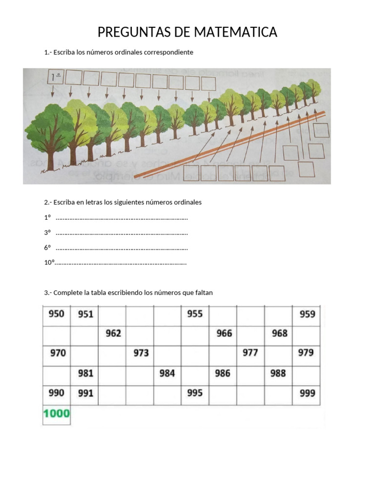 Preguntas de Matematica | PDF