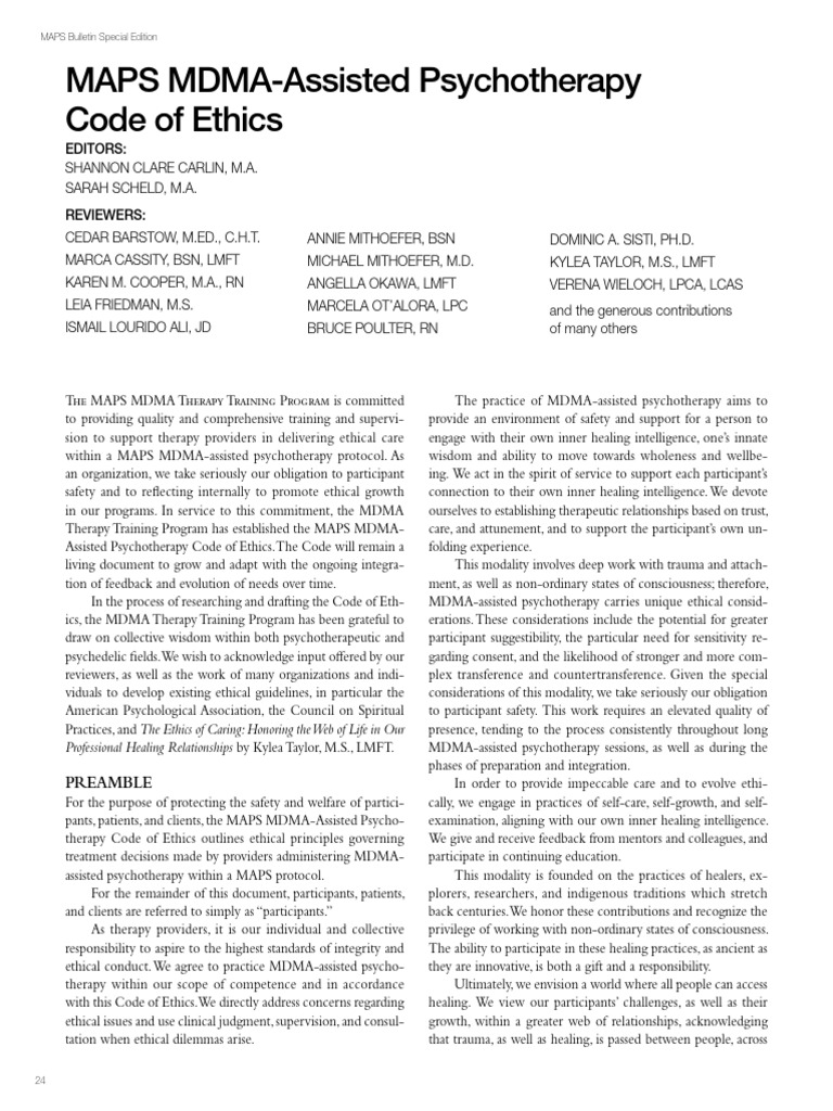 MAPS - Code of Ethics | PDF