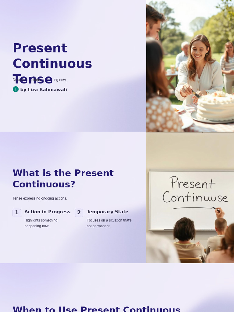 Present Continuous Tense | PDF