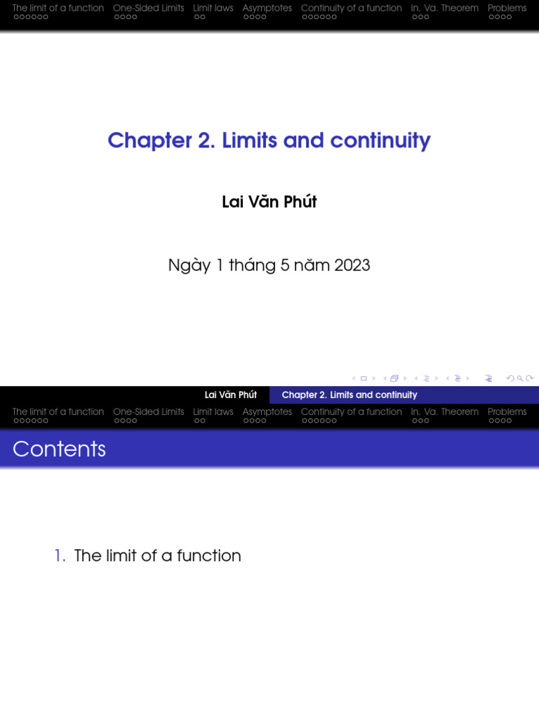 Chapter 2. Limits and Continuity | PDF