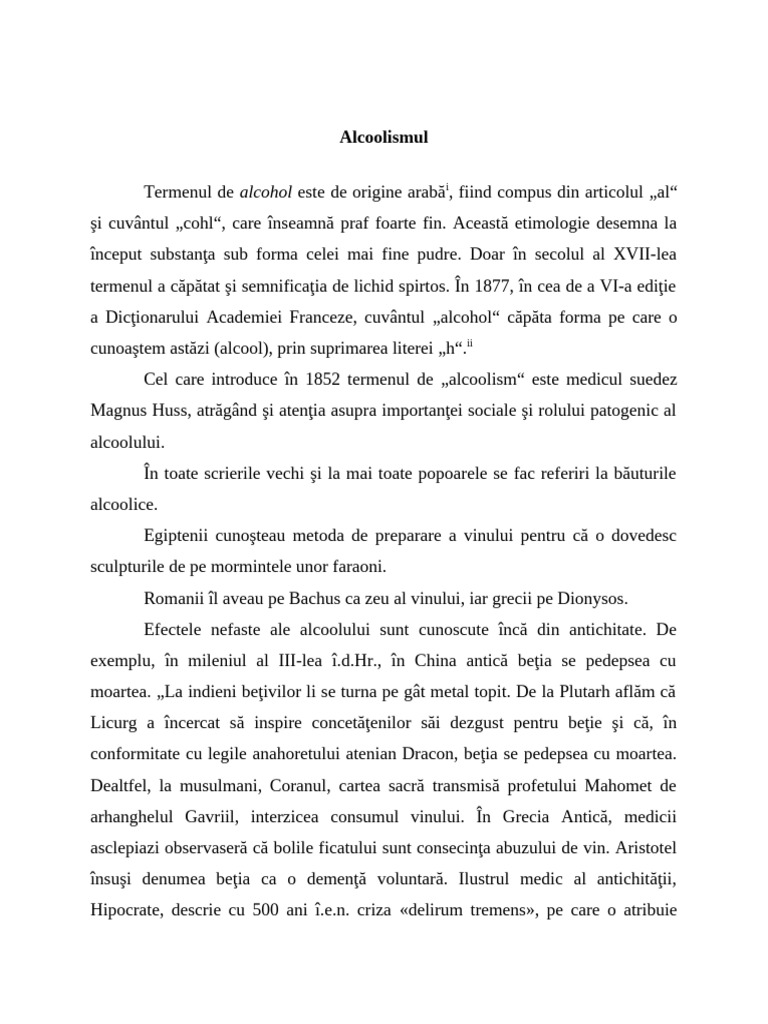 Alcoolismul | PDF