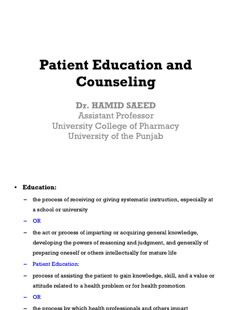 04 Patient Education and Counseling | PDF