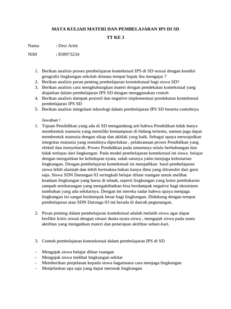 TT 3 IPS Desi Arini | PDF