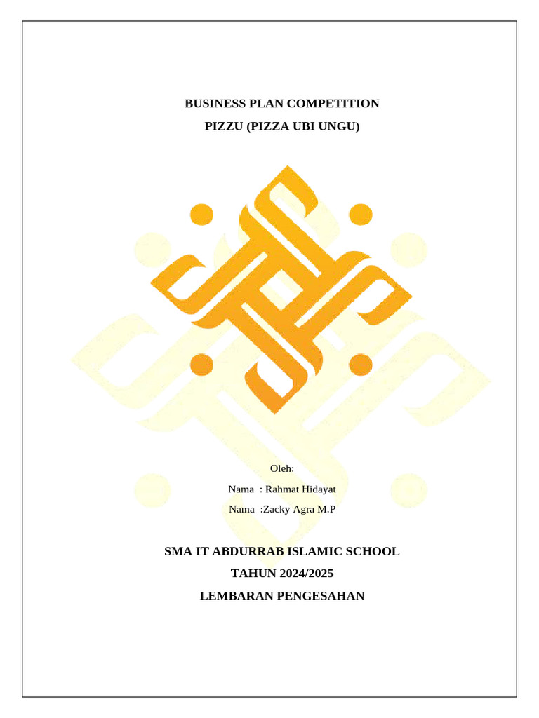 Business Plan Competition (Pizzu) | PDF