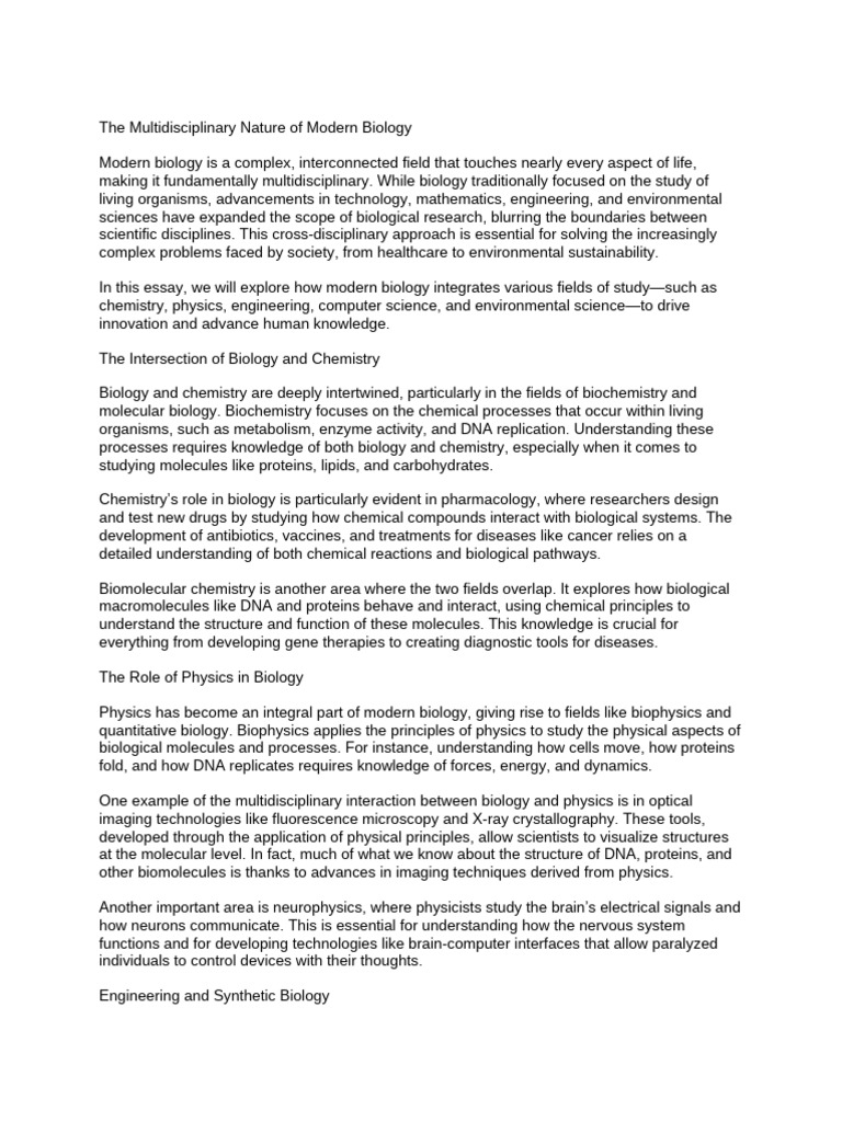 The Multidimensional Nature of Biology | PDF | Bioinformatics | Biology