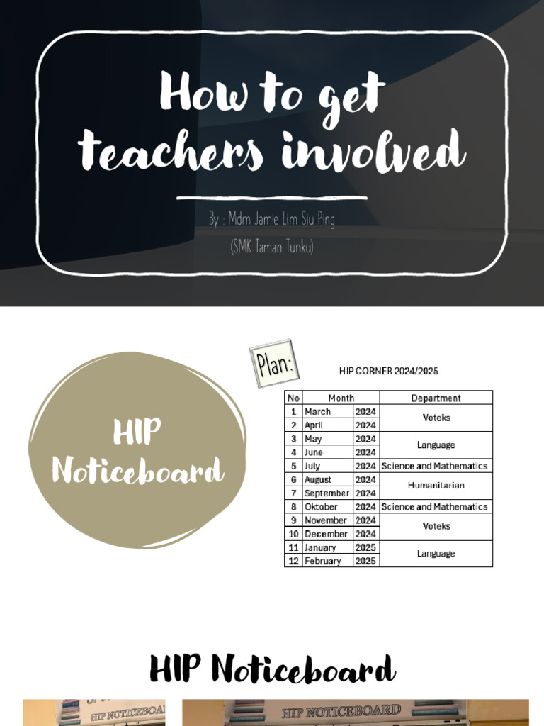 How To Get Teachers Involved | PDF