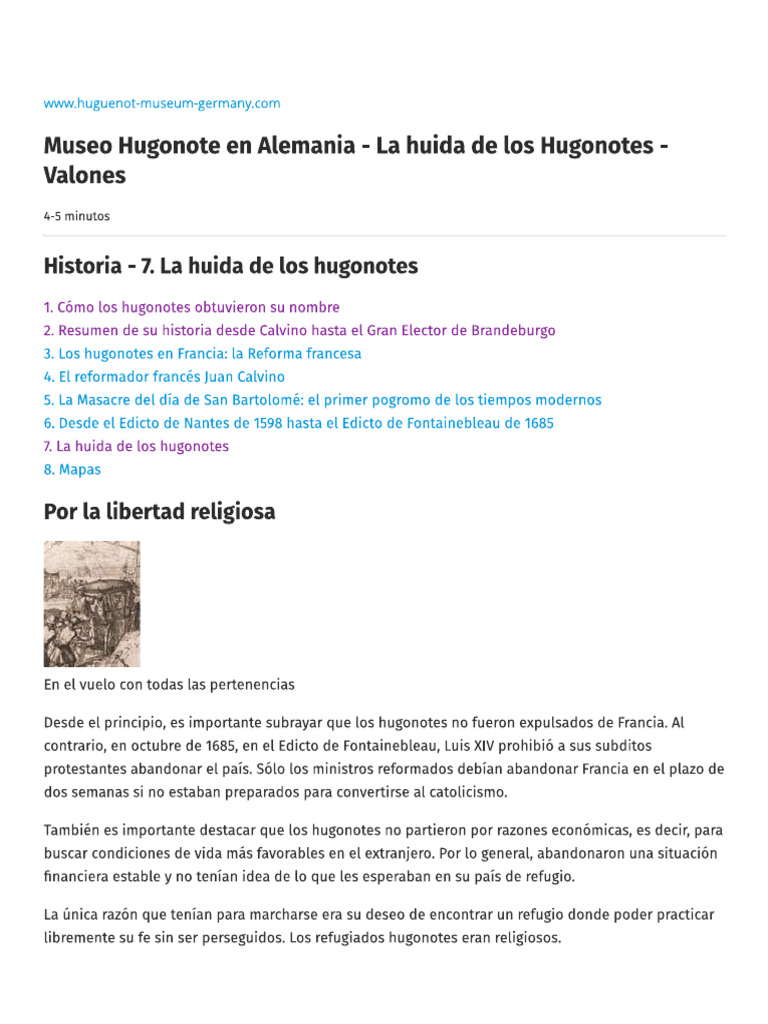 Huida de Los Hugonotes | PDF