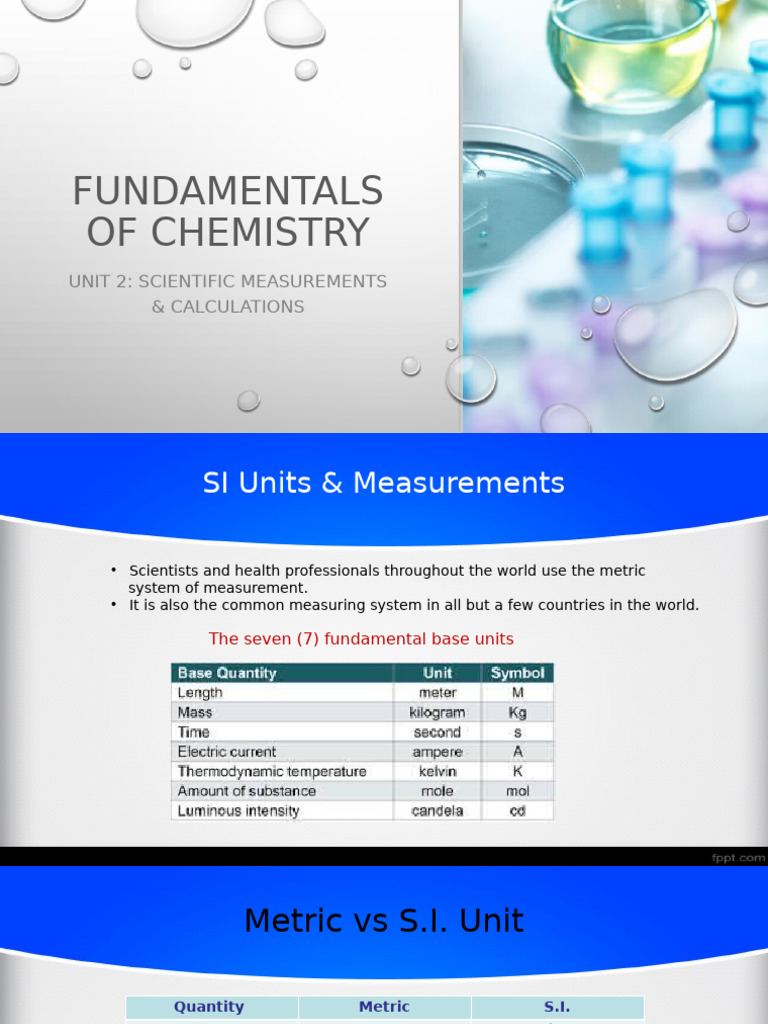 Unit 2 - Scientific Measurements and Calculations | PDF