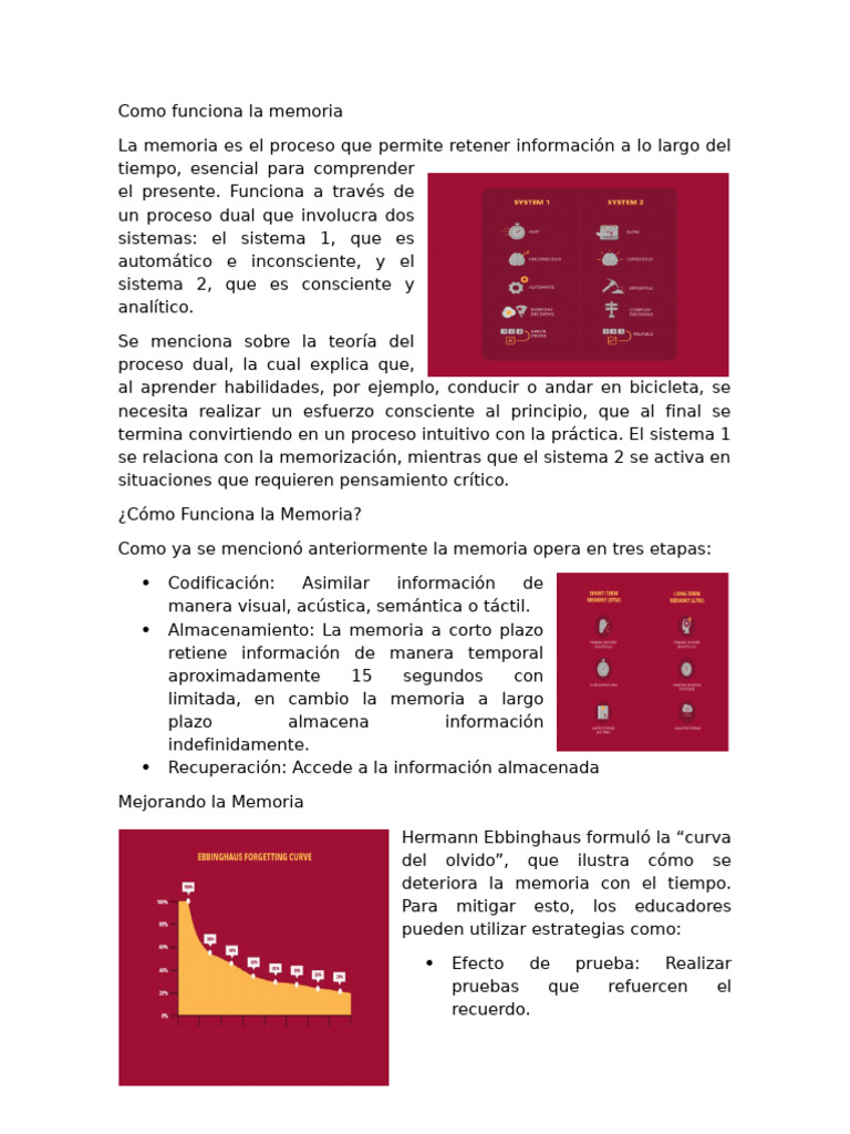 Como funciona la memoria | PDF