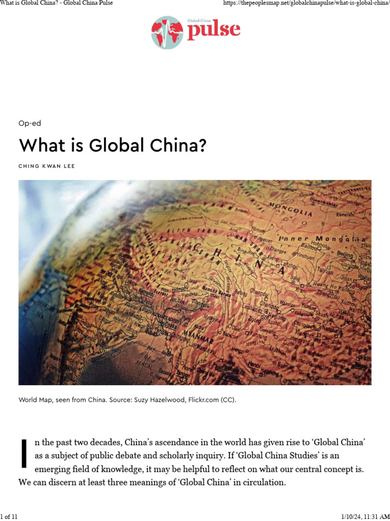 Lee - What Is Global China - Global China Pulse - 2022 | PDF