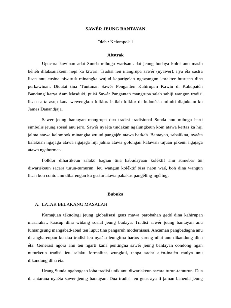 Sawér Jeung Bantayan | PDF